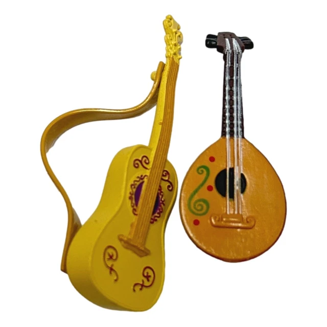 LUTE & GUITAR Disney Elsa Frozen Tangled Rapunzel Lot 2 PVC Doll ...