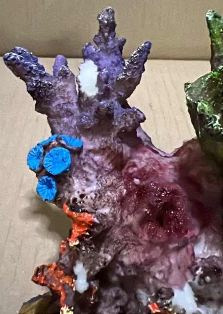 SAIM FISH TANK Rocks Resin Artificial Coral Decor Shell Ornaments Reef ...