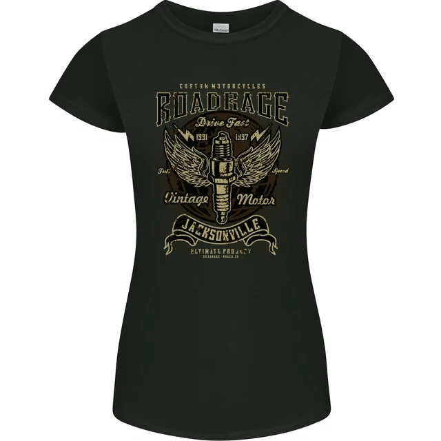 MOTO ROAD RAGE Motard Moto Femmes Petite Coupe T-Shirt EUR 14,87 ...