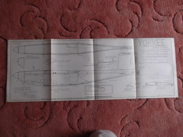 SILENT FLIGHT PLANS of the Yorkee an aerobatic model 30 1/2" wingspan £ ...