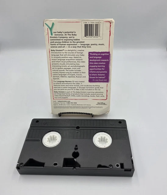 BABY EINSTEIN LANGUAGE Nursery VHS Ages 1-18 Months Disney Educational ...