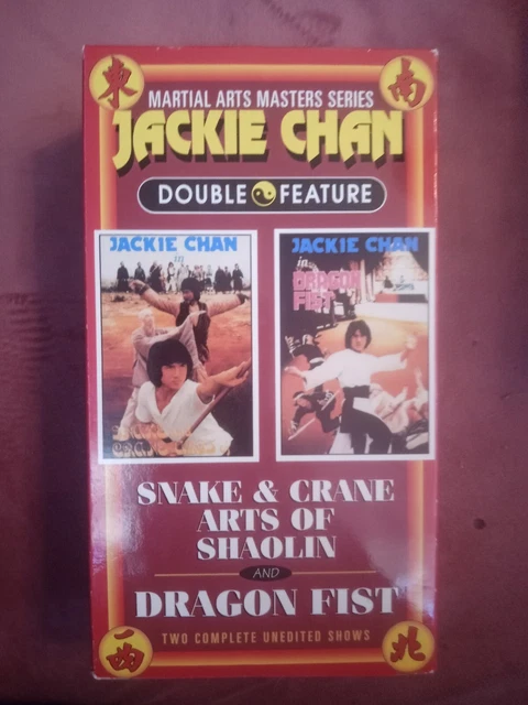 JACKIE CHAN DOUBLE Feature VHS - Dragon Fist And Snake & Crane Arts Of ...