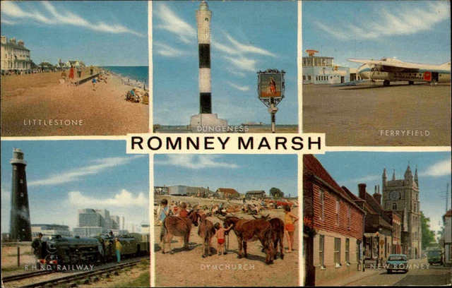 ROMNEY MARSH MEHRBILD AK 1977 Littlestone Dungeness Railway Dymchurch ...
