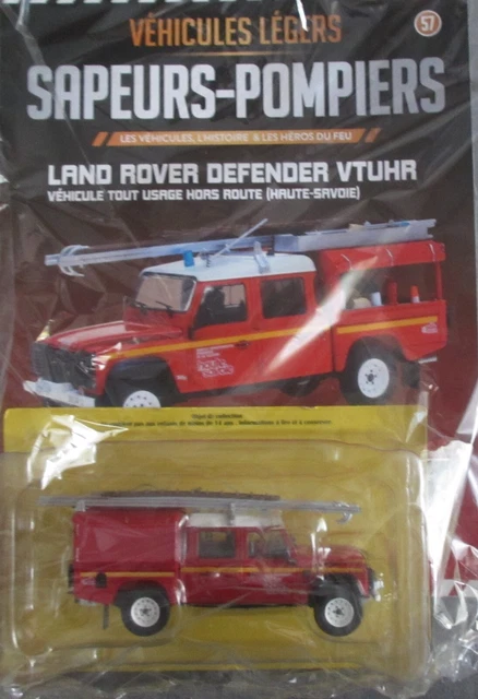HACHETTE VÉHICULES LÉGERS SAPEURS-POMPI 1/43 N°57 Land rover defender ...