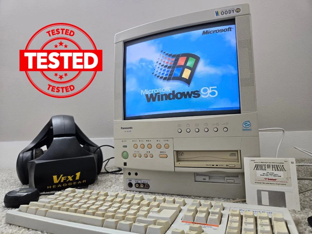 VTG VERY RARE Desktop Vintage Retro Computer Panasonic CRT Monitor TV ...