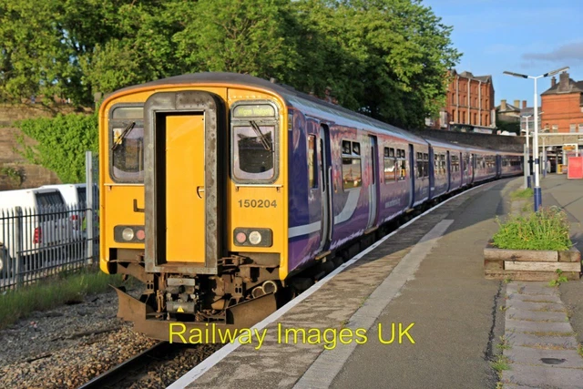 RAILWAY PHOTO CLASS 150 DMU Northern 150204 plat 2 Wigan Wallgate c2015 ...
