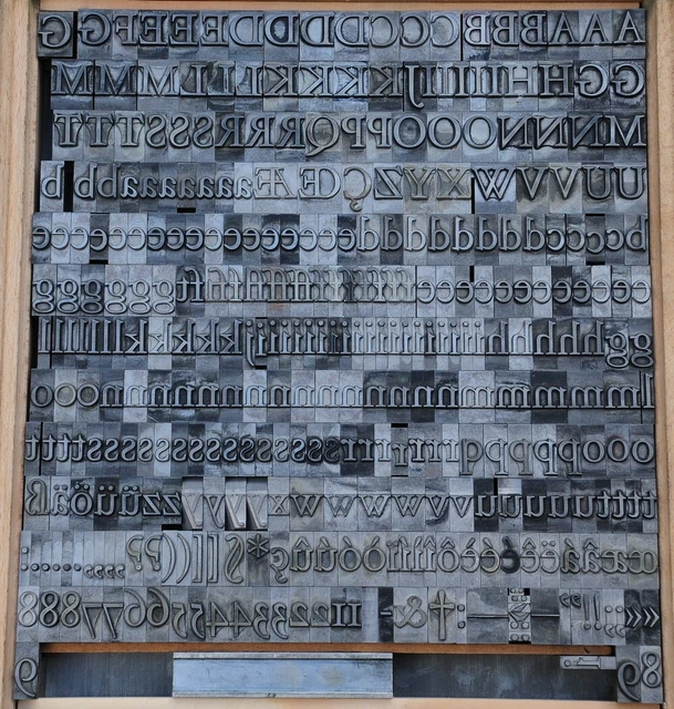 POLICE DE CARACTÈRES GARAMOND c60 plomb lettres typographie imprimerie ...