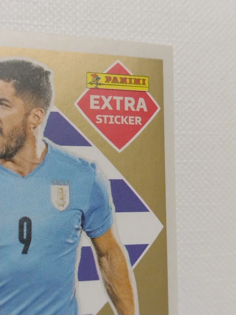 PANINI EXTRA STICKER Fifa World Cup Qatar 2022 Luis Suarez Legend Gold ...