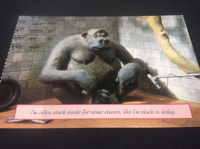 NICK PARK ANIMATOR CREATURE COMFORTS at large 1989 Postcard Aardman ...