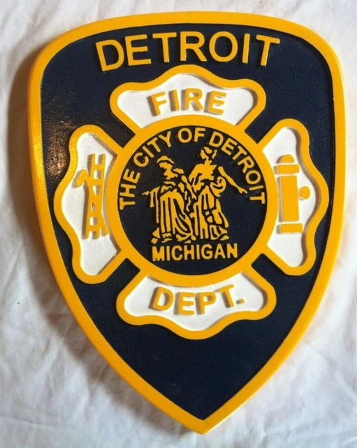 FIRE DEPARTMENT DETROIT 3D routed patch plaque sign Custom £52.03 ...
