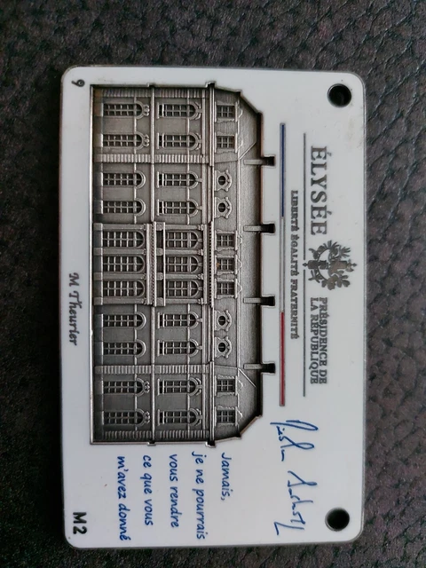 MÉDAILLE PLAQUE ÉMAILLÉE Élysée Argentée Nicola Sarkosy Carte Email Ballard EUR 35,00 - PicClick FR