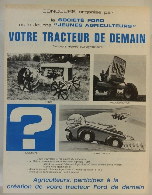 PROSPECTUS BROCHURE TRACTEUR de demain FORD voiture tractor traktor prospekt EUR 19,99 - PicClick DE