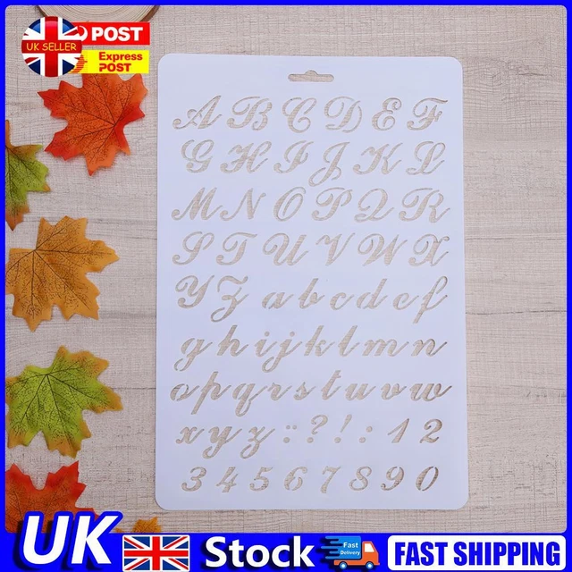 LETTERING STENCIL LETTER Alphabet Stencils Painting Paper Craft Number ...