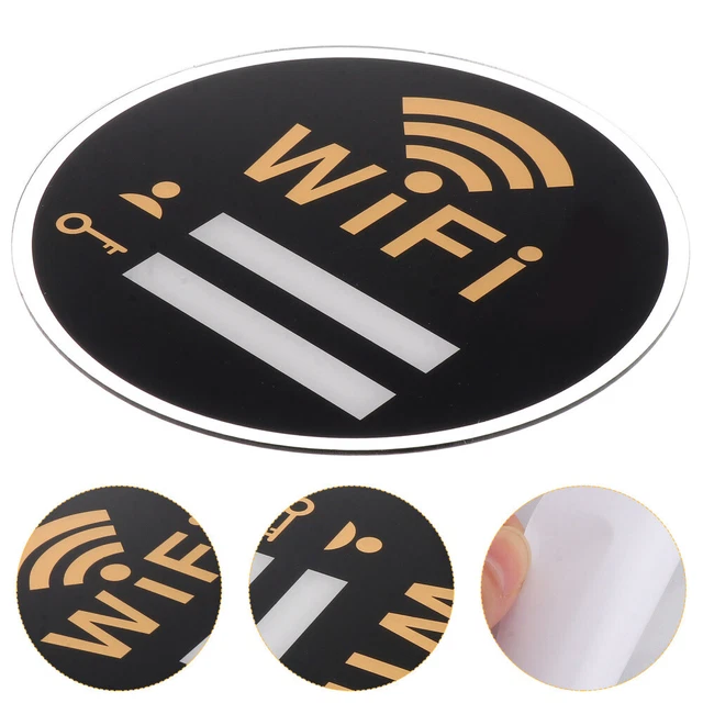WIFI SIGN PASSWORD Sticker Guest Wifi Sign Wifi Password Reminder Sign ...