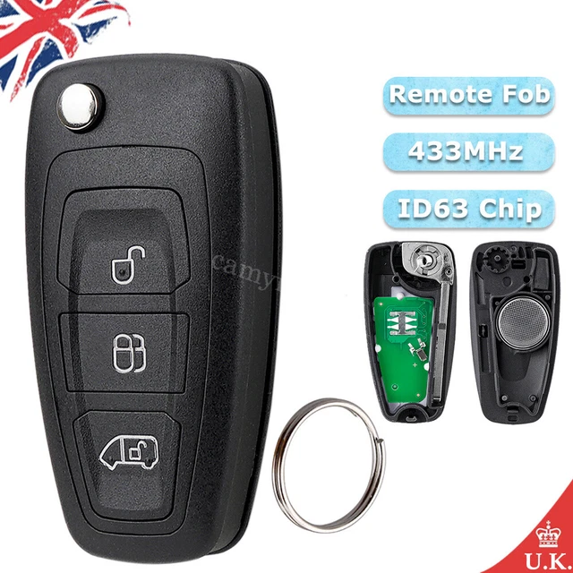 FOR 2014 2015 2016 Ford Transit Custom Van 3Btn Flip Remote Key Fob ...