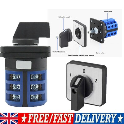 20/32A 3POSITIONS ROTARY Selector Universal LW26 Series Cam Changeover ...