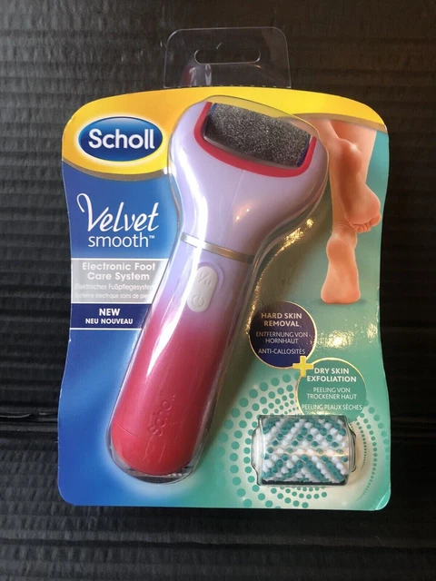 SCHOLL VELVET SMOOTH Electronic Foot File with Exfoliating Refill & 4 ...