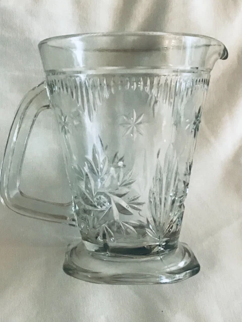 STUNNING ART DECO Glass Water Jug Holds 1.5 pints Fabulous for that jug ...