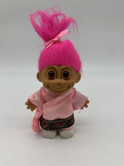 VINTAGE RUSS TROLL Pink Hair Japanese Costume 1980s 1990s Retro £15.20 ...