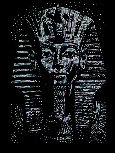 EGYPTIAN PHARAON , Crystal Painting on Glass DIY Kit, Digital Pattern ...