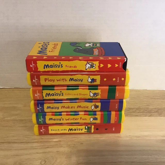 MAISY VHS LOT of 6 Tapes (5 Clamshell Covers) Play With Maisy Makes ...