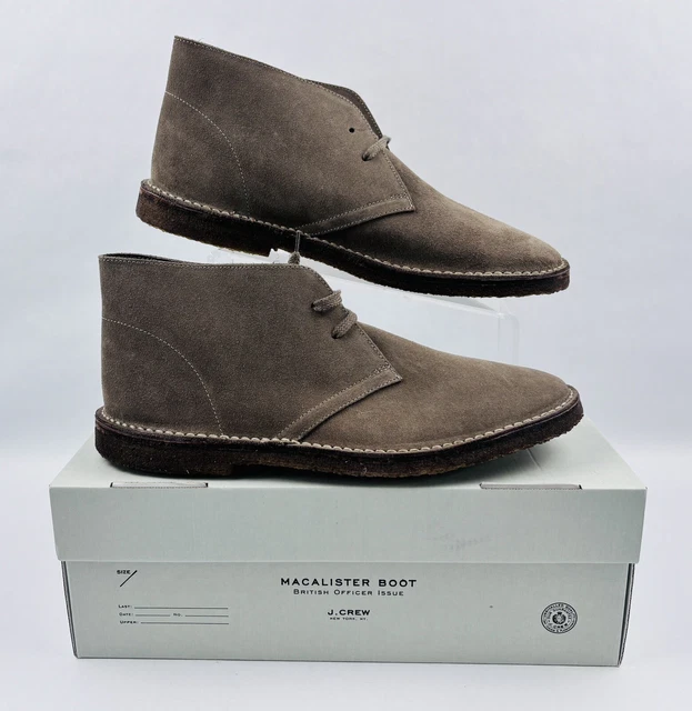 J CREW MACALISTER Anchor Grey Suede Macalister Boot Size 11.5 Made in ...