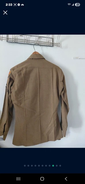 VINTAGE 40S MILITARY WWII WW2 US ARMY M-1943 wool dress jkt 34-36 ...