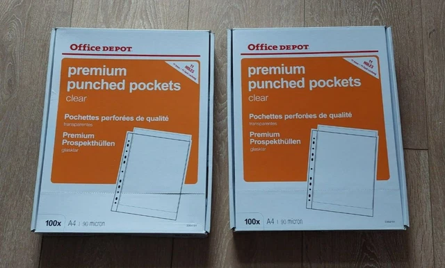 LOT DE 2 Boites De 100 Pochettes Perforee - Office Depot - Neuf EUR 20 ... LOT DE 2 Boites De 100 Pochettes Perforee - Office Depot - Neuf EUR 20 ...