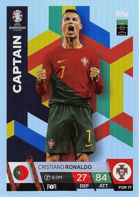 MATCH ATTAX EURO 2024 Cristiano Ronaldo Portugal Captain Trading UEFA ...