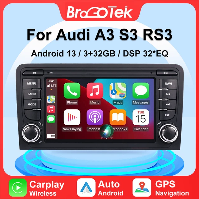 PER AUDI A3 S3 RS3 8P Carplay 7" Autoradio Android 13 3+32G GPS Navi WIFI BT DAB+ EUR 181,78 ...