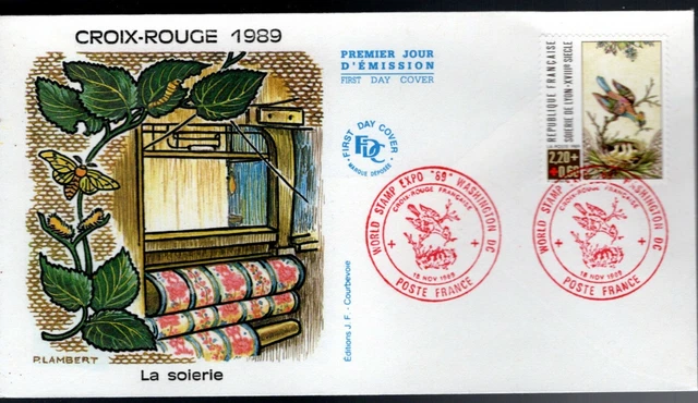 2612+ FDC ENVELOPPE 1er JOUR CROIX ROUGE 1989 SOIERIE DE LYON POSTE FRANCE EUR 3,00 - PicClick FR