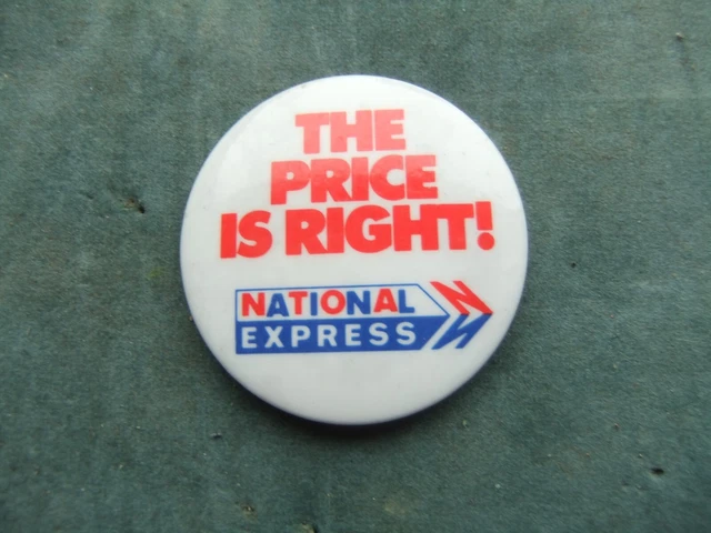NATIONAL EXPRESS BADGE The Price Is Right Bus Coach Transport Travel ...