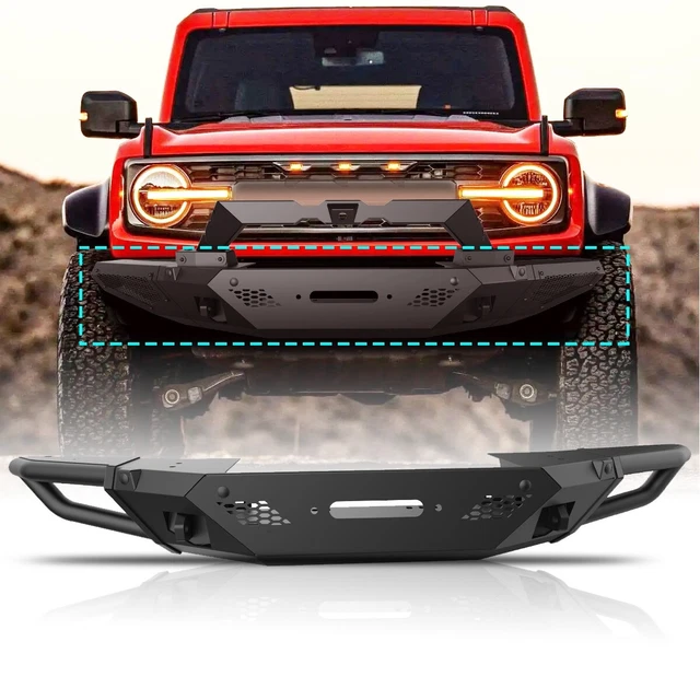FULL WIDTH MODULAR Front Bumper For 2021 2022 2023 Ford Bronco w/o ...
