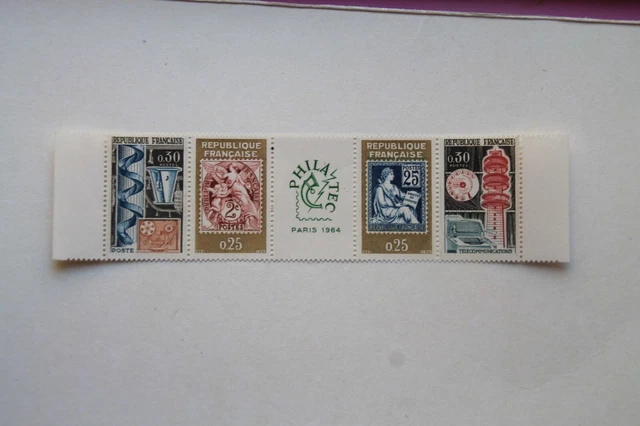 TIMBRES FRANCE 1964 Philatec à Paris bande de 4 timbres NEUF** YT n° 1417A EUR 1,00 - PicClick FR