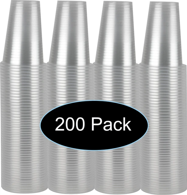 7 OZ CLEAR Plastic Disposable Drinking Cups 200 count EUR 11,20 ...