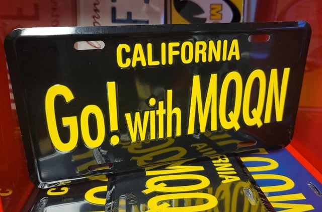 GO WITH MOON Embossed LICENSE PLATE Auto HOT ROD Gasser Drag Racing ...