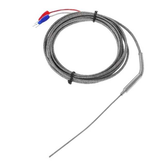 2M K TYPE Thermocouple Stainless Steel 1.5mm Probe Temperature ...