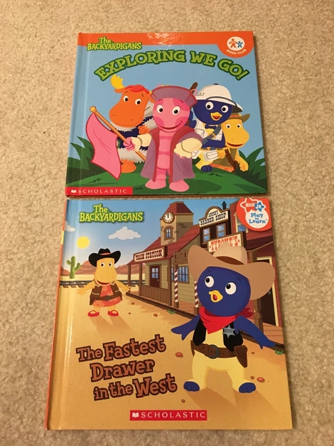 LOT OF 2 The Backyardigans Books Exploring We Go! Fastest Drawer in ...