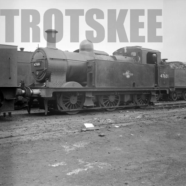 LARGER NEGATIVE BR British Railways Steam Loco 47601 Class 3F Stockport ...