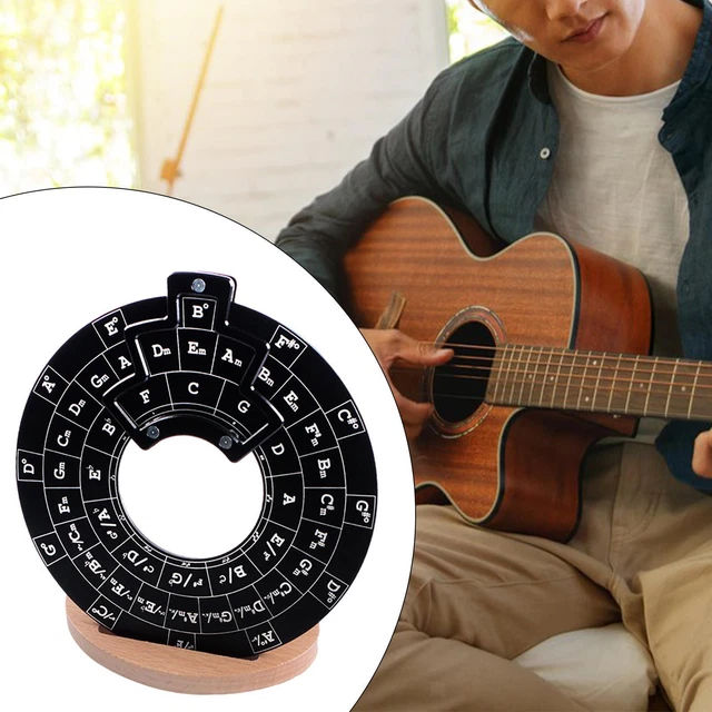 MUSIC MELODY TOOL Circle of Fifths Chords Wheel for Guitar Bass Notes ...