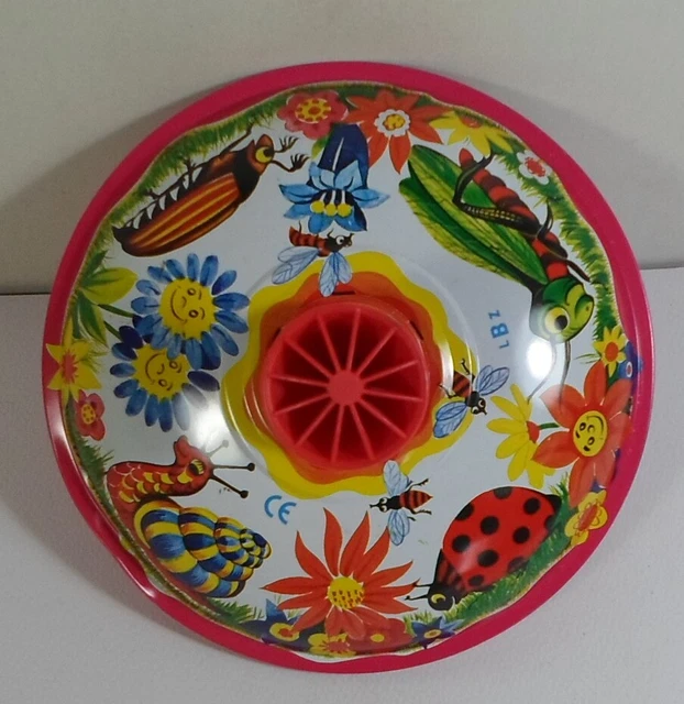 LBZ BOLZ KREISEL Germany Vtg Spinning Top Toupie Lady-Bug Insects Tin ...
