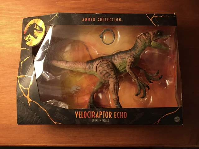 JURASSIC WORLD AMBER Collection Velociraptor Echo Raptor Figure ...