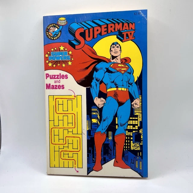 1987 SUPERMAN IV Puzzle And Maze DC Comic Activity Book NEW $25.00 ...