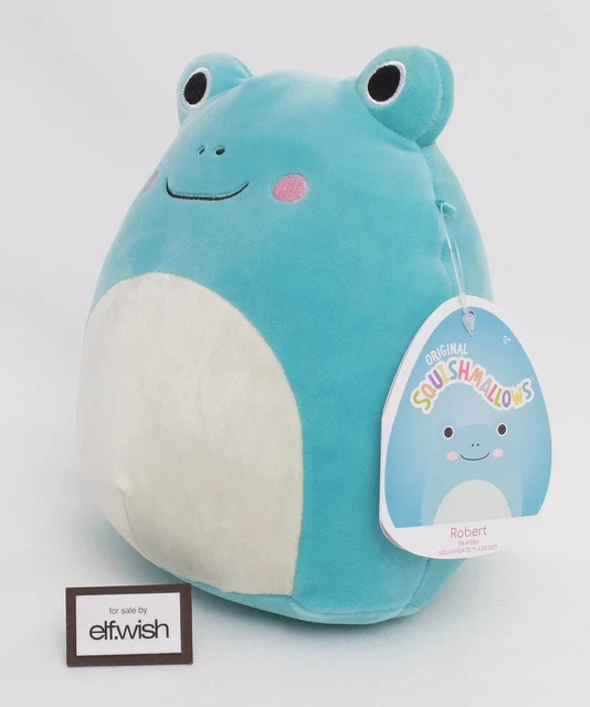 SQUISHMALLOWS ROBERT THE Blue Turquoise Frog 7.5 Inch 19Cm Supercute ...
