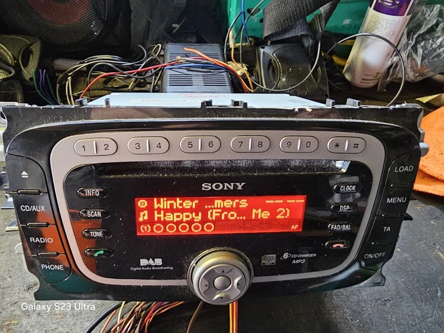 GENUINE FORD DAB 6 CD RADIO PLAYER HEAD UNIT BS7T-18C939-ME With Code ...