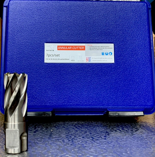 7PCS HSS ROTABROACH Annular Cutter Set Size(13/14/16/18/22/26MM ...