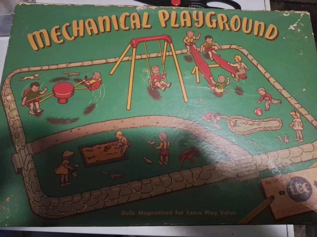 VINTAGE LEE TOY Mechanical Wind Up Playground in Original Box - $99.99 ...