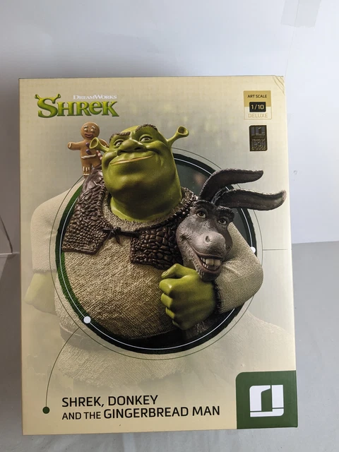 SHREK DONKEY AND The Gingerbread Man (Deluxe)- Art Scale 1/10 Iron ...