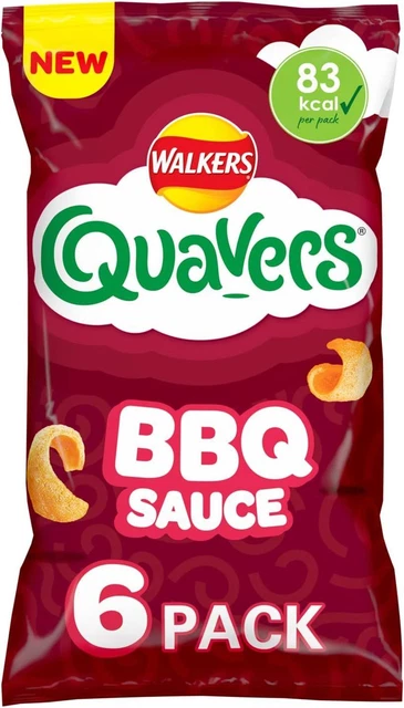WALKERS QUAVERS BARBECUE Sauce Chips 6 X 16g EUR 6,89 - PicClick FR