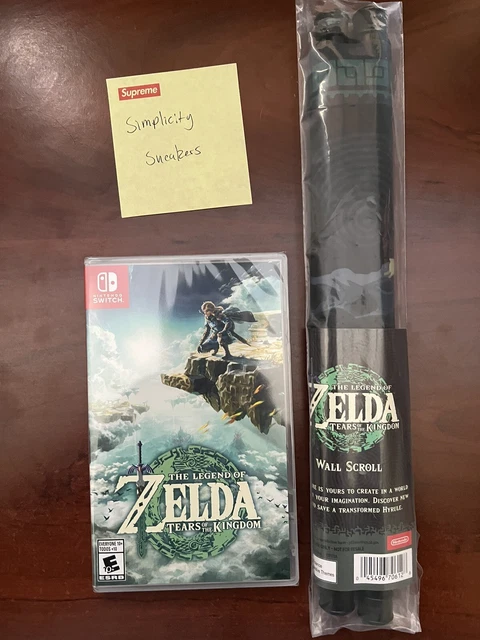 THE LEGEND OF Zelda Tears of Kingdom Nintendo Switch Game & Black Wall ...